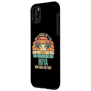 iPhone 11 Pro MIYA Cute Retro Girls Groovy MIYA Personalized Name Case