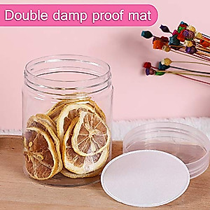 Yephets 8 OZ Plastic Jars with Lids,24 Pack Clear Plastic Slime Containers for Kitchen and Household Food Storage of Dry Goods, Creams and More Included Extra Label and A Pen