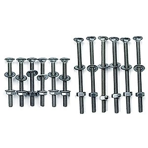 DEYTEH (12Pcs) 304 Stainless Universal Headboard or Footboard Hardware Bolts and Nuts 4 inches 2-1/2'' Long Carriage for Furniture Beds Sofa Table Chairs Wheelbarrow Handles Replacement Kit