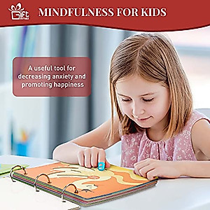 GiftAmaz Mindful Maze Boards, Calming Toys for Kids, Finger Path Breathing Boards, Calming Corner Items Kids Social Emotional Learning, Mindfulness Sensory Cardboard Toys Box for Kid 3 4 5 6 Year