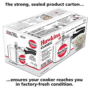 HAWKINS 3 Litre Classic Pressure Cooker, Induction Inner Lid Cooker, Tall Design Pan Cooker, Best Cooker, Silver (ICL3T)