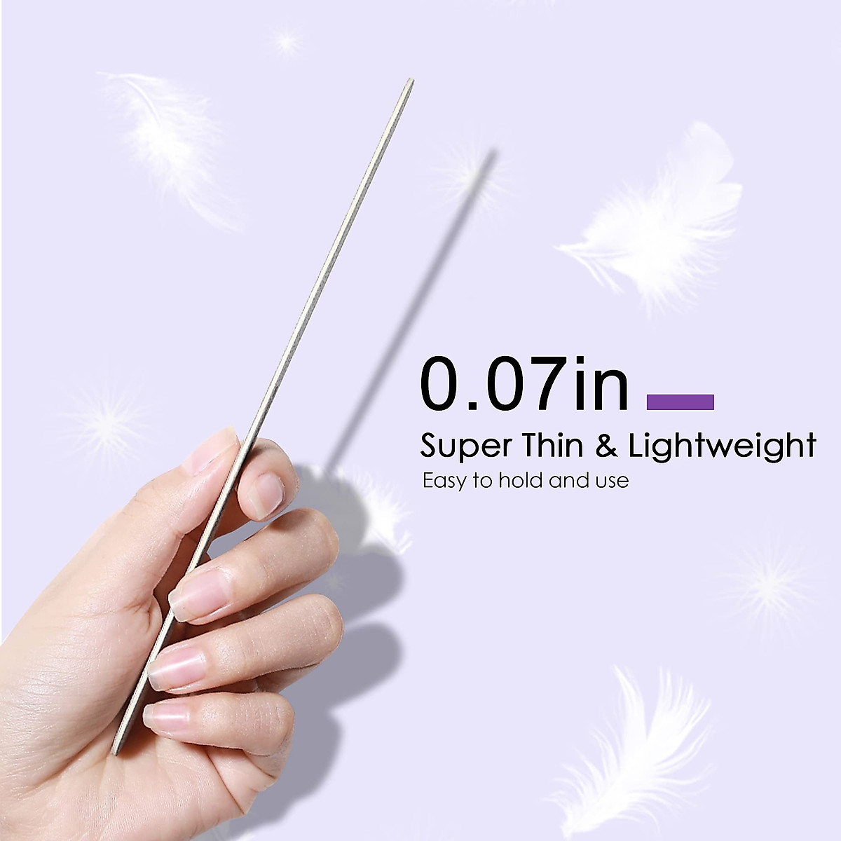 Canvalite Nail File Thin Emery Boards for Nails 100/180 Grit Nail Files for Natural Nails Manicure Pedicure Tool for Home and Salon Use 12PCS