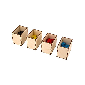The Broken Token Ark Nova Compatible Game Organizer - Wood Storage Box with Multiple Trays for Cards, Bids, Players & More - Unofficial Wooden Game Organizer
