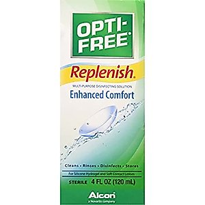 Opti-Free replenish solution for contact lenses 4 Fl oz