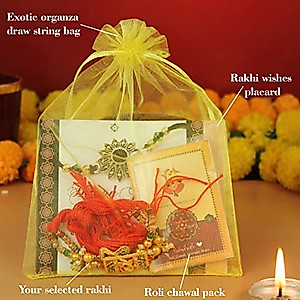 TIED RIBBONS Rakhi for Brother Set of 2 Rakhi | Rakhi Card | Roli Chawal Tika | - Raksha bandhan Rakhi Bracelet for Brother Rakhi Set of 2 | Rakhi Thread | Rakhi Gifts for Brother