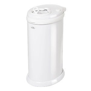 Ubbi Steel Diaper Pail and OXO Tot Perfect Pull Wipes Dispenser - Gray