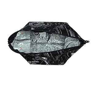 Barefoot Sewing Aromantic Maleficent, Ursula, Cruella de Vil, and Evil Queen Disney Villain Fabric Pencil Case or Cosmetic Bag - Hand Made in the USA - 8” x 5” Zipper Pouch Made with Licensed Fabric