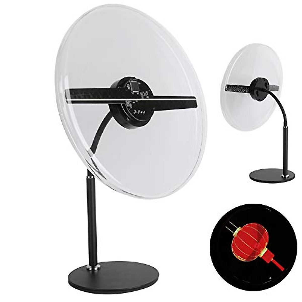 3D Hologram Fan WiFi Projector, 30cm LED 3D Advertising Projector with 256 LED Light Beads and App Control, Holographic Video Projector with Stand,for Exhibitions,Shops,Shopping Malls,Cinemas