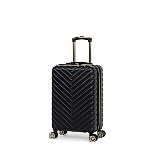 Kenneth Cole REACTION Madison Square Lightweight Hardside Chevron Expandable Spinner Luggage, Black, 20-Inch Carry On