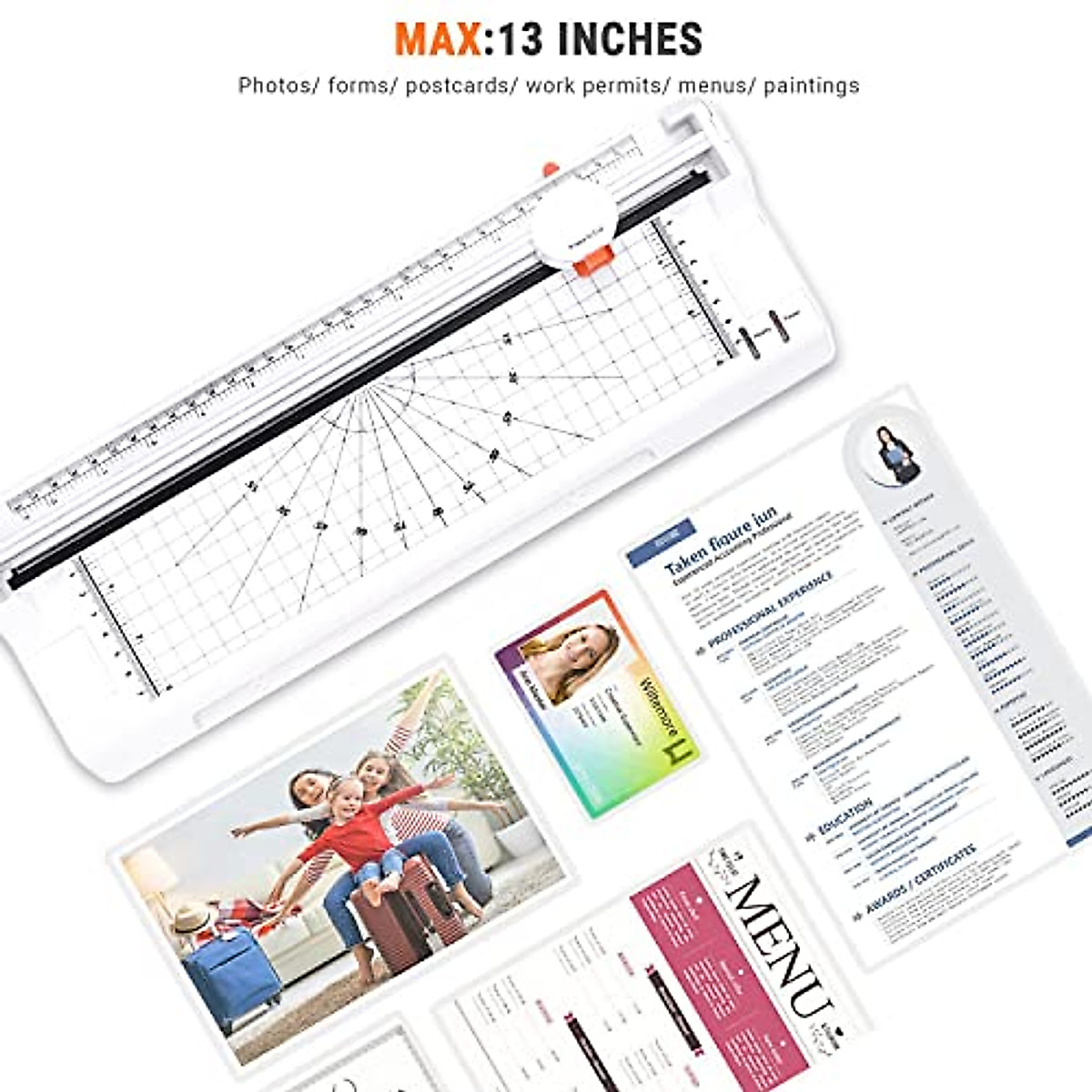 Laminator Machine, 5-in-1 Hot & Cold 40-Second Preheating Laminator for Office/Home Use-MTL02