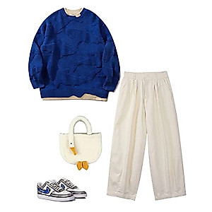 Aelfric Eden Men’s 3D Whale Jacquard Knit Sweater Graphic Printed Sweaters Long Sleeve Casual Oversized Sweater Pullover