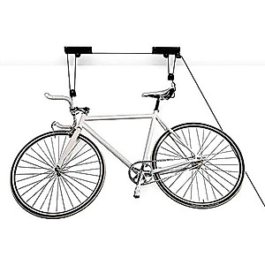 HOMEE Bike Lift, Heavy Duty Bicycle Ceiling Hook Mount Hoist Storage for Garage/Shed, Vertical Bike Holder Indoor Hanging System with Screw