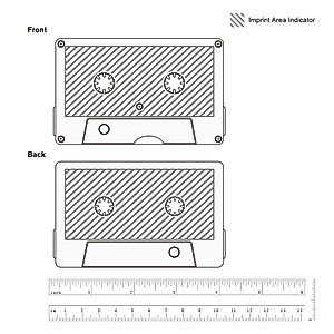 Possibox Custom Cassette Tape USB Flash Drive 512MB Printed with Your Logo - as Campaign Gift Bulk 100 Pack