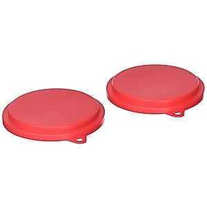 Fox Run Pet Food Can Covers, Red, 3.5 x 3.75 x 0.5 inches