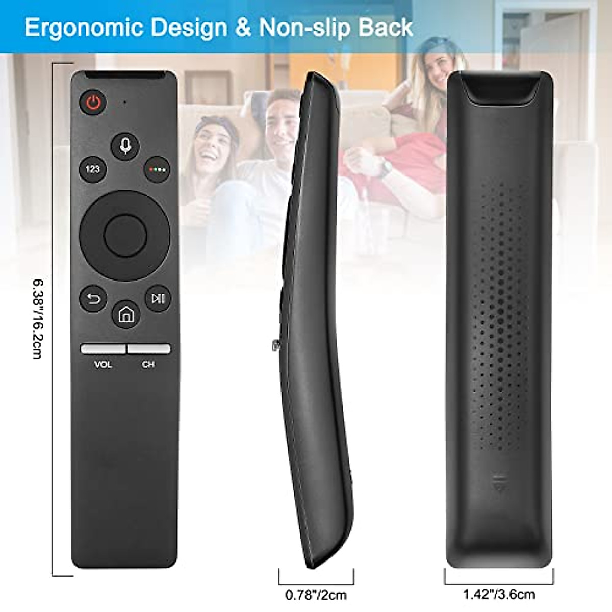 Universal Voice Remote Control Replacement for Samsung Remote BN59-01259B BN59-01242A BN59-01266A BN59-01274A BN59-01292A BN59-01298A fit for Samsung Smart TVs 6990/7300/7700/8800/8900/9800 Series