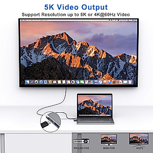 Selore&S-Global USB C to Dual HDMI Adapter, 6 in 1 USB C Adapter for MacBook Pro/MacBook Air 2020 2019 2018 13" 15" 16"