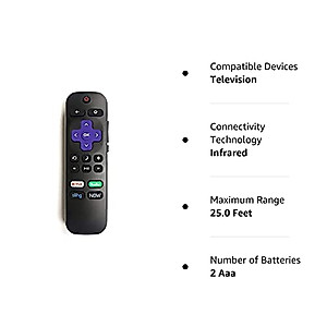 Hisense Roku TV Remote w/Volume Control & TV Power Button for All Hisense Roku built-in TV❌ NOT FOR other brand Roku TV ❌NOT FOR Roku Player (box) ❌NOT FOR Roku Stick!!
