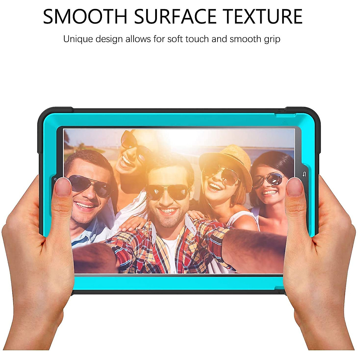 GUAGUA Protective Case for Samsung Galaxy Tab A 10.1 2016, Heavy Duty Rugged Shockproof Anti-Scratch Tablet Cover with Kickstand, Black/Blue