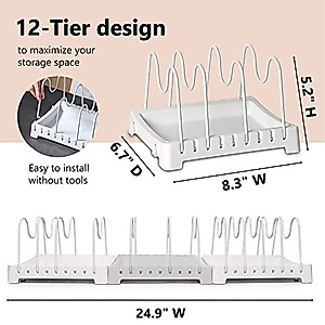 Decostatue-Pots-and-Pans-Organizer-Rack-Pot-Lid-Holder-Organizer-for-Kitchen-Cabinet-Kitchen-Cookware-Organizer-with-12-Adjustable-Compartments-for-Pots-&-Pans-Lids- Cutting-Boards-Bakeware-Dish