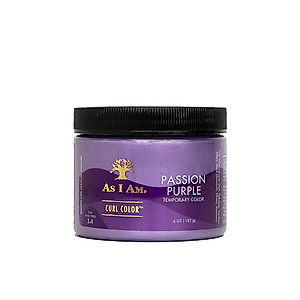 As I Am Curl Color - Passion Purple - 6 ounce - Color & Curling Gel - Temporary Color - Medium Hold - Vegan & Cruelty Free