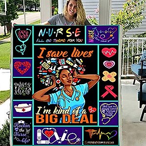 Maylian NERSES Prayer Blanket - Inspiring & Comforting Throw for Nurses | Soft & Warm Fleece | 60"x80" for Nurse Graduation, Appreciation, or Retirement