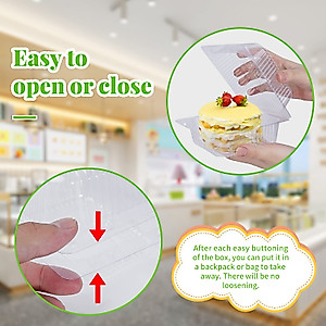 Jaojaopn 150 Pcs Disposable Clamshell Food Container with Lid, Square Hinged Food Containers Cake Slice Containers For Salads Desserts Burgers. (5.3x 4.7 x 2.8)