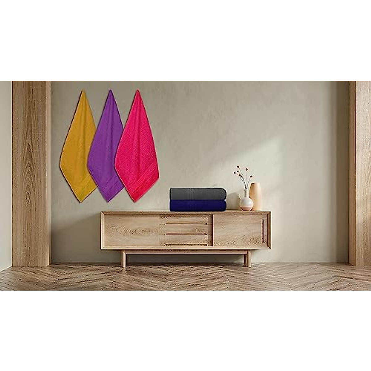 ZUPERIA Classic Bath Towels - 8 Pack - 27" x 54" - Ultra Soft 100% Cotton Large Bathroom Towels, Highly Absorbent Towel for Bathroom, Ideal for Pool, Home, Gym, Spa, Hotel (Assorted)