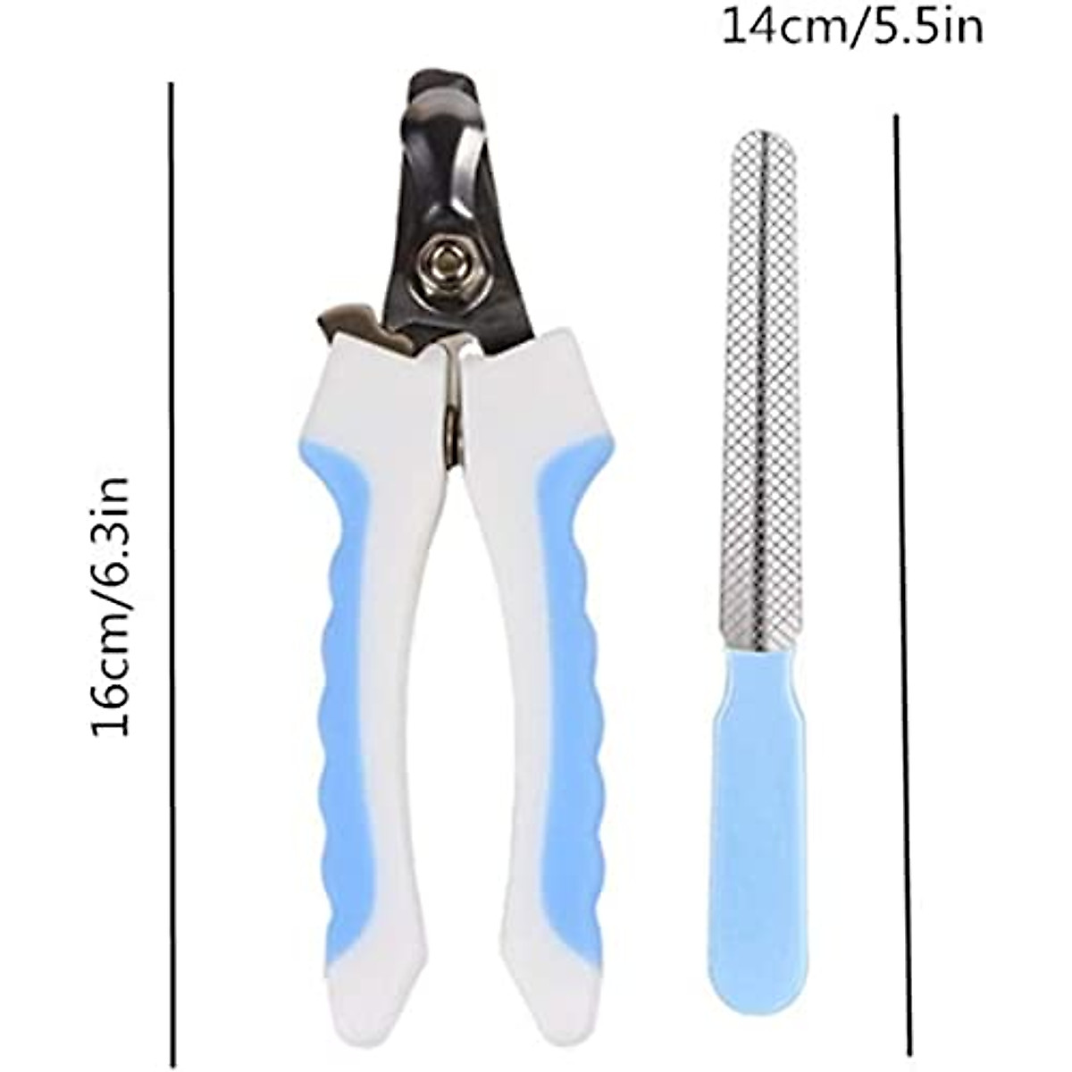 ID Pets Nail Clippers with Safety Guard to Avoid Over-Cutting, Safe Professional Grooming Tool for Dog & Cat (Blue)