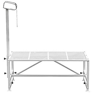 Happybuy Livestock Stand 51x23 inches, Trimming Stand with Straight Head Piece, Goat Trimming Stand Metal Frame Sheep Shearing Stand Livestock Trimming Stands
