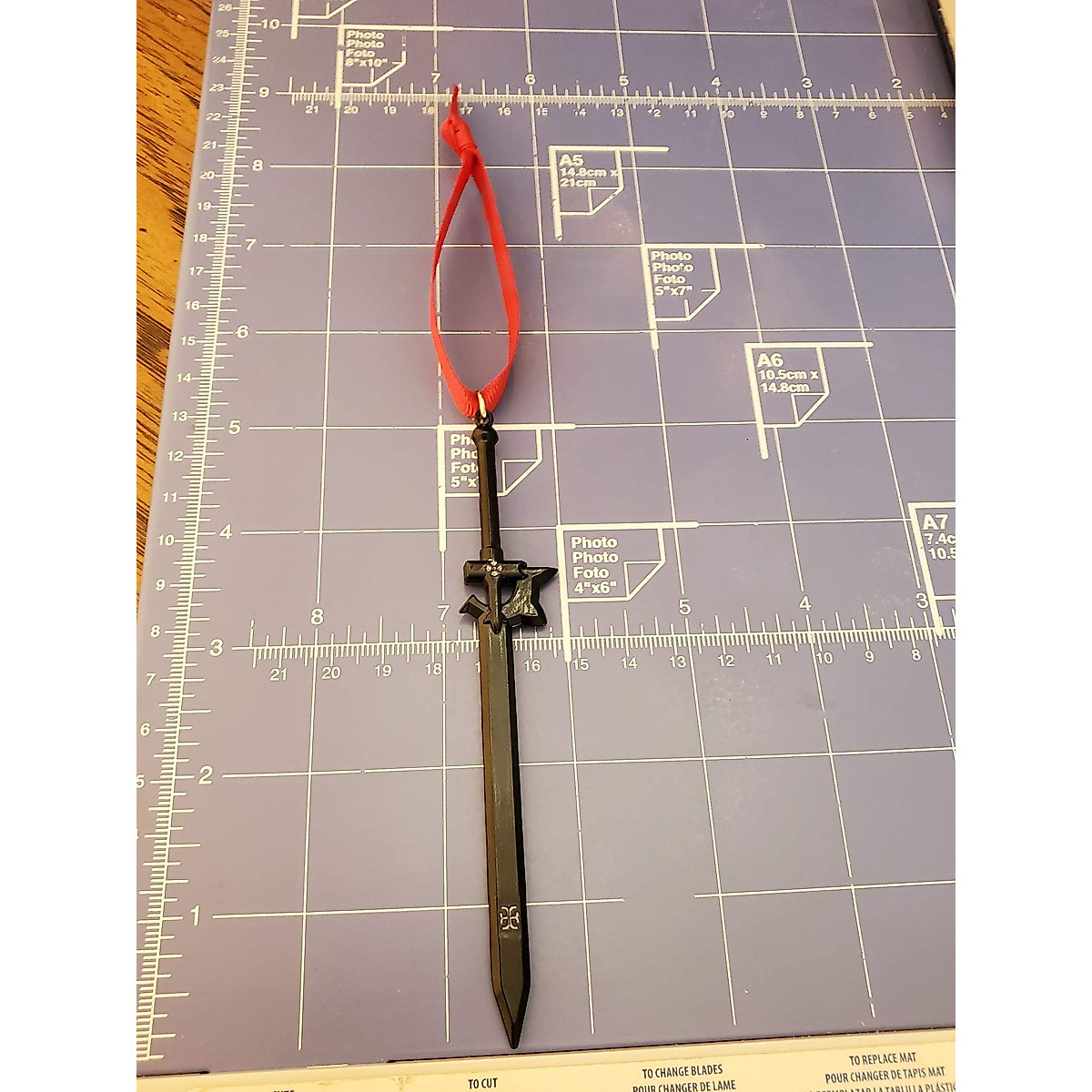 Fandom Emporium SAO Kirito's Sword Ornament Gift Christmas Tree Winter Holiday Fandom Teen Adult Present Fan Pendant Durable