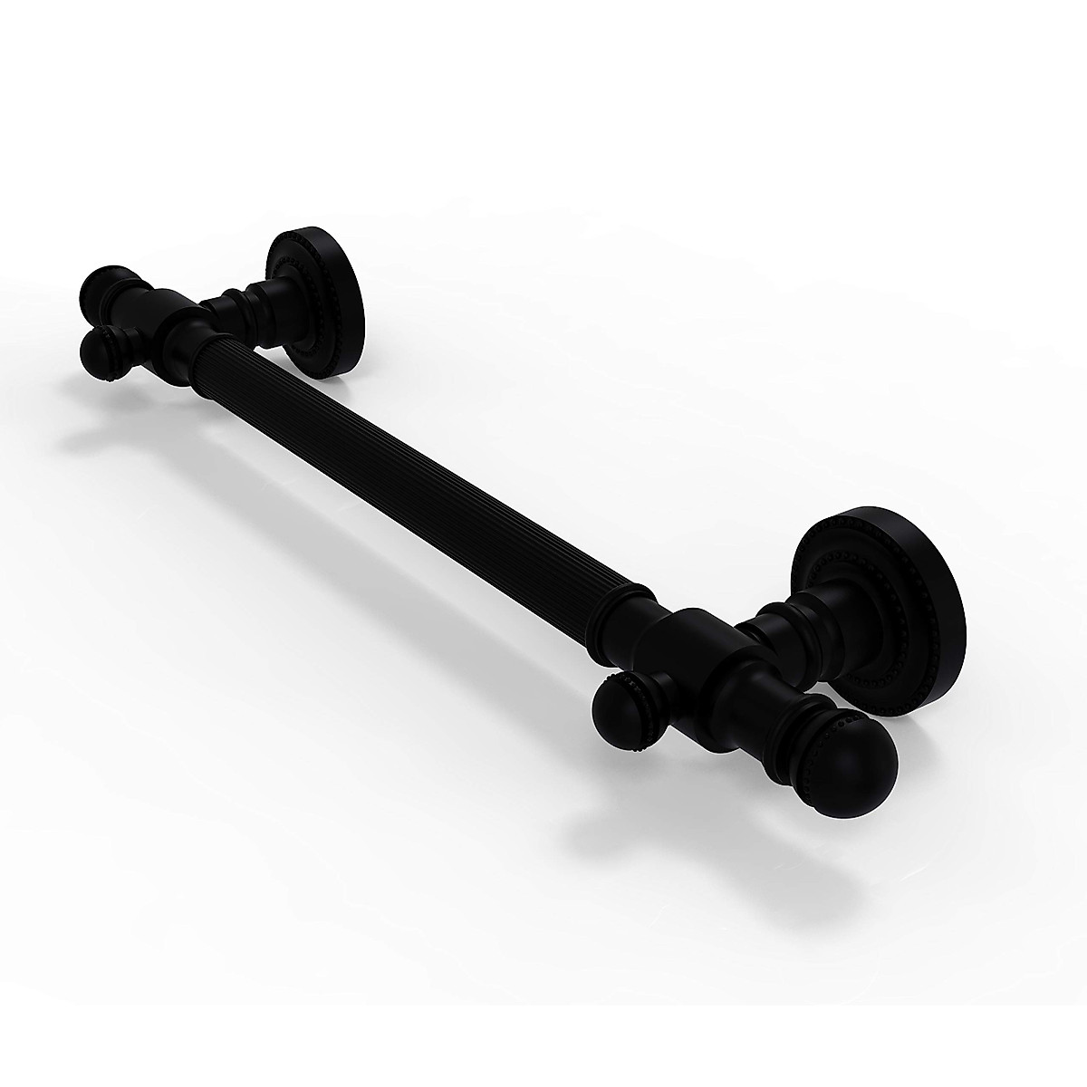 Allied Brass DT-GRR-32 32 inch Reeded Grab Bar, Matte Black