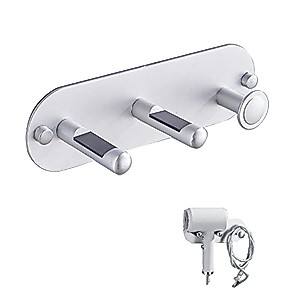 WANLIAN Hair Dryer Holder Wall Mount, Bathroom Hair Care Styling Tools Organizer Hanger,Bathroom Storage Rack