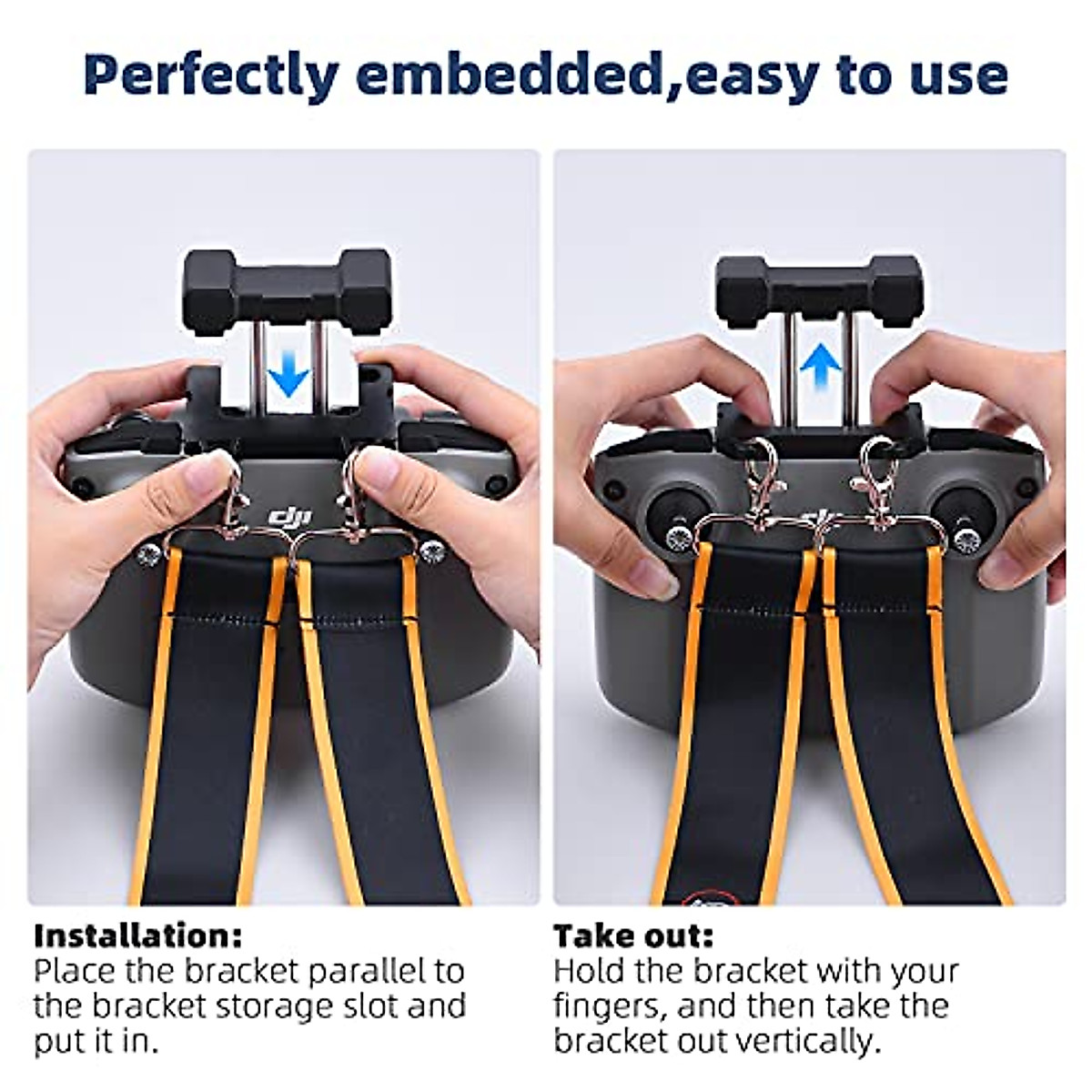 HeiyRC Dual Hooks Neck Strap for DJI AIR 3/Mini 2/Air 2S/Mavic 3/Air 2/Mini 3 Pro Remote Controller Anti-Fall Lanyard Mount (Please Don't Disturb Me When I'm Flying The Drone)