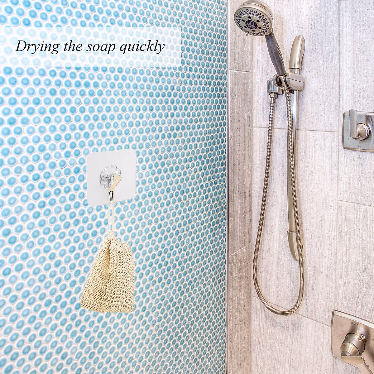 ZEPELOFFY Soap Bag,5 Packs Bar Soap Pouch,Sisal Soap Saver Bags Mesh for Exfoliating, Shower,Scrubber