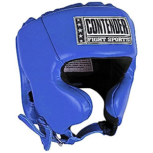 Contender Fight Sports Competition Boxing Headgear with Cheeks Black, Large