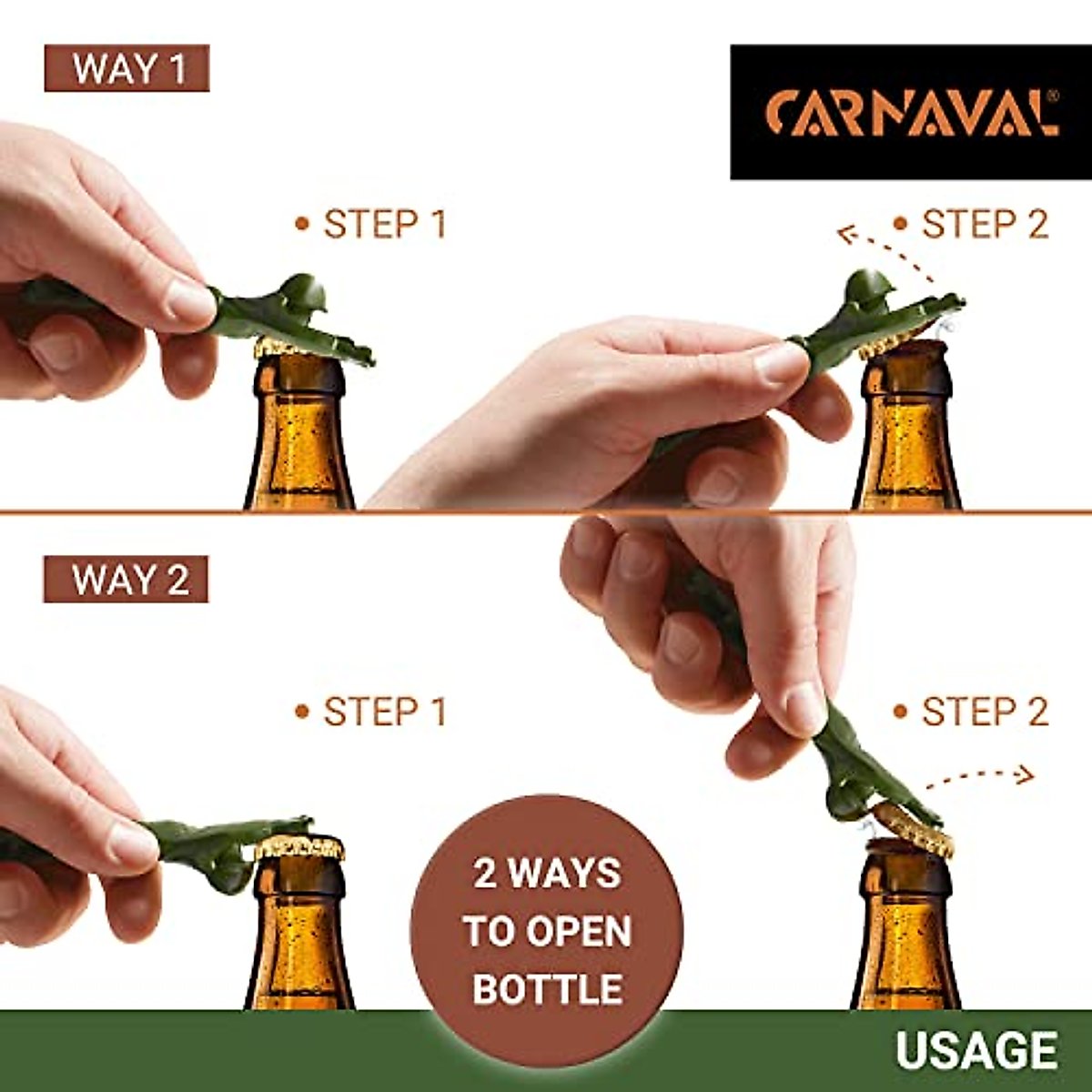 CARNAVAL Green Army Man Bottle Opener - Unique Funny Bottle Opener Bartender Compatible As Coke Bottle Opener - Metal Bottle Opener Man - Mini Soldier Bottle Opener - Creative Cool Bottle Opener