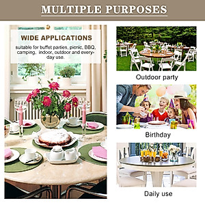 Nasitos 2 Pack Round Clear Plastic Tablecloth Protector 70 Inch-100% Waterproof Table Cover Vinyl Plastic Sheet, Thick Non Slip Wipeable Circular Table Cloth for Wedding, Banquet, Restaurant, Parties