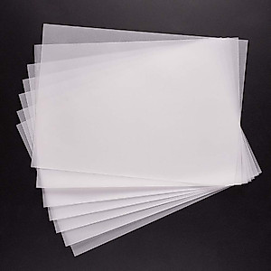 PH PandaHall 50 Packs Tracing Paper Reusable Non-Absorbent Synthetic Paper Polypropylene for Use with Alcohol Inks, Watercolor, Acrylic Painting, 11.6x8.2in