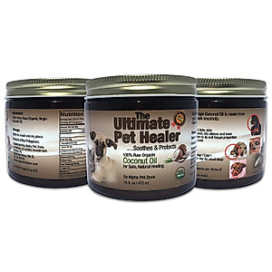 100% Organic Coconut Oil for Dogs & Cats - Virgin Coconut Oil for Dogs Skin and Coat - Dog Lotion for Dry Itchy Skin - Dog Moisturizer for Dry Skin - 16 fl oz - Soothes Itchy Skin Allergies