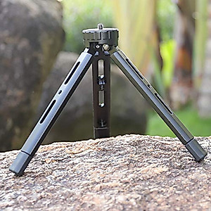 EaxanPic Aluminum Mini Tripod,Desktop Tabletop Stand Tripod for Zhiyun Smooth Q/4, Crane Plus/2, Osmo Mobile, Ronin-S, Vimble 2,Gimbal Handle Grip Stabilizer Tripod