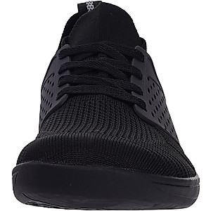 WHITIN Men's Trail Running Shoes Minimalist Barefoot Sneakers Extra Wide Width Toe Box Size 12W Low Zero Drop Gym Workout Fitness Breathable Black 45