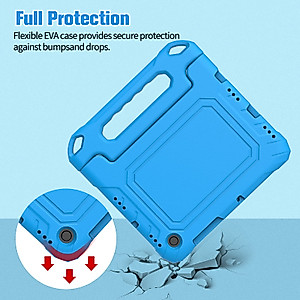 RTOBX Kids Case for Samsung Galaxy Tab A8 10.5 Inch 2022, Galaxy Tab A8 Case with Screen Protector, Shockproof Handle Stand Case for Samsung Galaxy Tab A8 10.5” 2022 (SM-X200/SM-X205/SM-X207), Blue