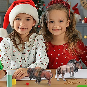 LUOZZY 4 Pcs Miniature Cow Decor Bonsai Cow Modelss Tabletop Mini Cow Figurines (B)