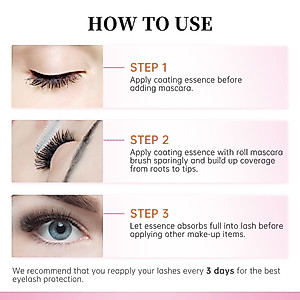 Beauty7 Eyelash Coating Essence Clear Lash Eyelashes Coating Essence Sealant Sealer 10ML Mascara Brush Extend Eyelashes Extension Longer Life Aftercare Non-Scent Waterproof Better Retention