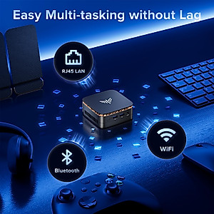 KAMRUI AK1PLUS Mini PC Alder Lake N97(up to 3.60 GHz),16GB RAM 512GB ROM Small Desktop Computer, Mini Computers Support 2.5" SSD (up to 2TB),4K,WiFi 2.4G/5G,BT4.2 on Business Home Office Family-NAS