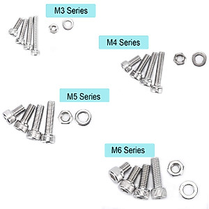 AETTLM6 M5 M4 M3 Nuts and Bolts Assortment Kit (660PCS)