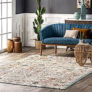 nuLOOM Rose Persian Vintage Area Rug, 4' x 6', Beige