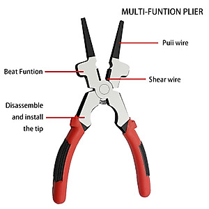 JHTII MIG Welding Pliers 8", Welding Tools for Nozzle Cleaner, Multipurpose Welding Pliers