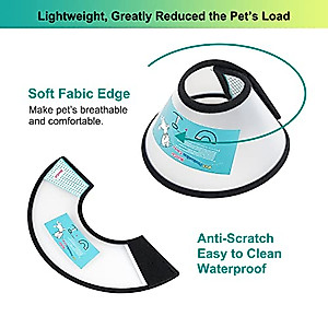MintCat Mini Cat Cone for Rabbits, Adjustable Recovery Pet Cone, Protective Elizabethan Collar for Rabbits Tiny Kitten After Surgery to Stop Licking