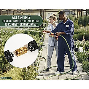 Pressure Washer Quick Connect Adapter - M22 Adapter Pressure Washer Hose Connector Kit - Brass Hose Quick Connect Set 4500 Psi Pressure Adapter - Hose Quick Connect Fittings for Pressure Washer
